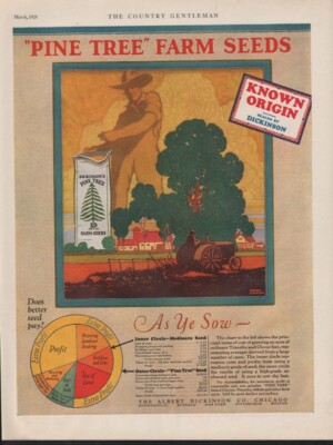 1928 ALBERT DICKINSON PINE TREE FARM SEED NORMAN ERICKSON AGRICULTURE ...