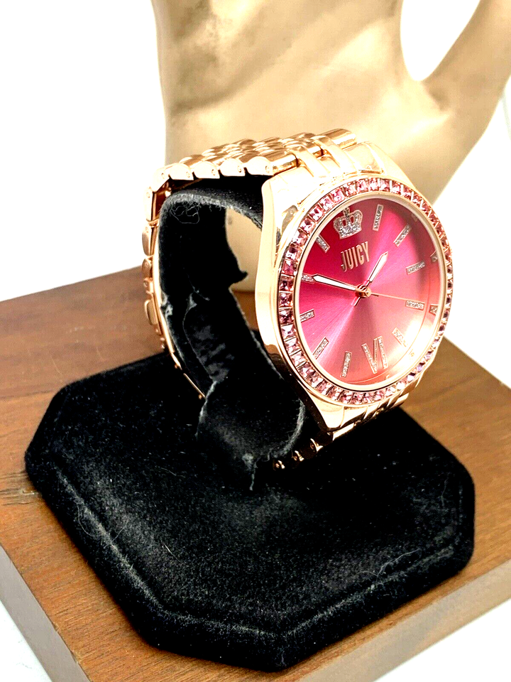 Juicy By Juicy Couture Women's Watch JC/5028 Quartz Pink Dial Rose Gold ...