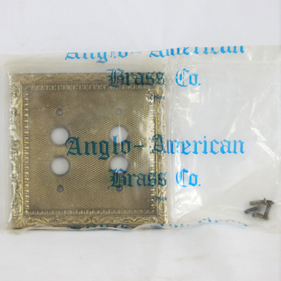 Switch Plates & Outlet Covers - Brass Double Push Button Light Switch