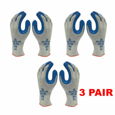 Atlas Showa 300 Rubber Coated Gloves (Sizes: Small-XL) - 3 PAIR | eBay