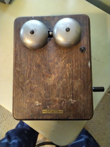 Antique Kellogg Switchboard & Supply Wooden Oak Wall Ringer Box - with ...