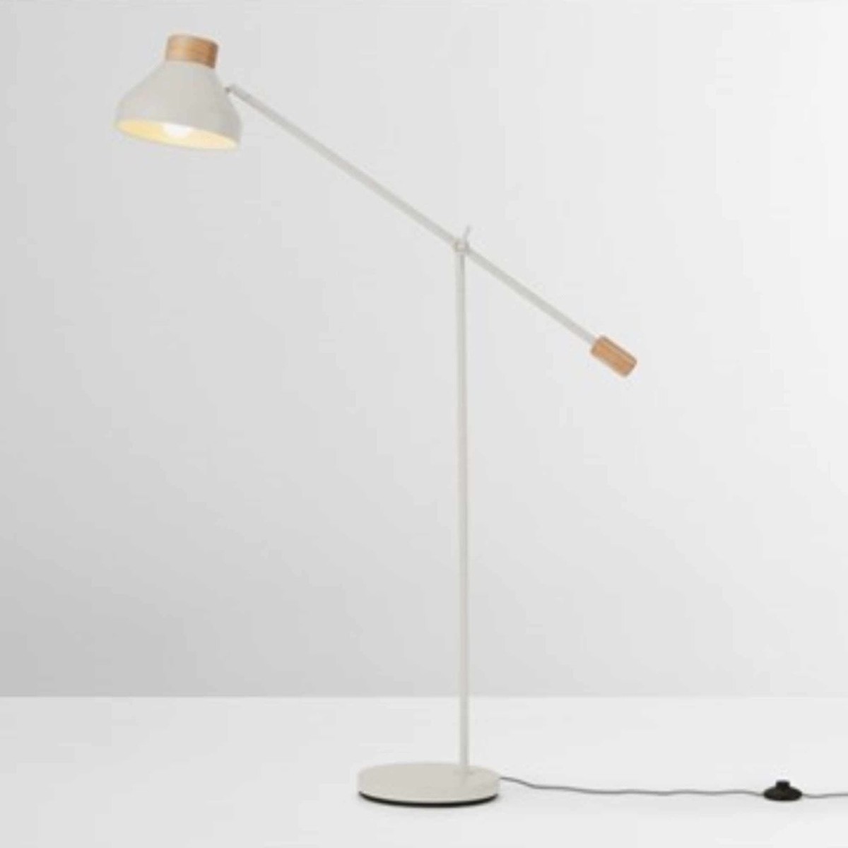 Task Lighting Floor Lamp Double Headed Adjustable Matt Black And