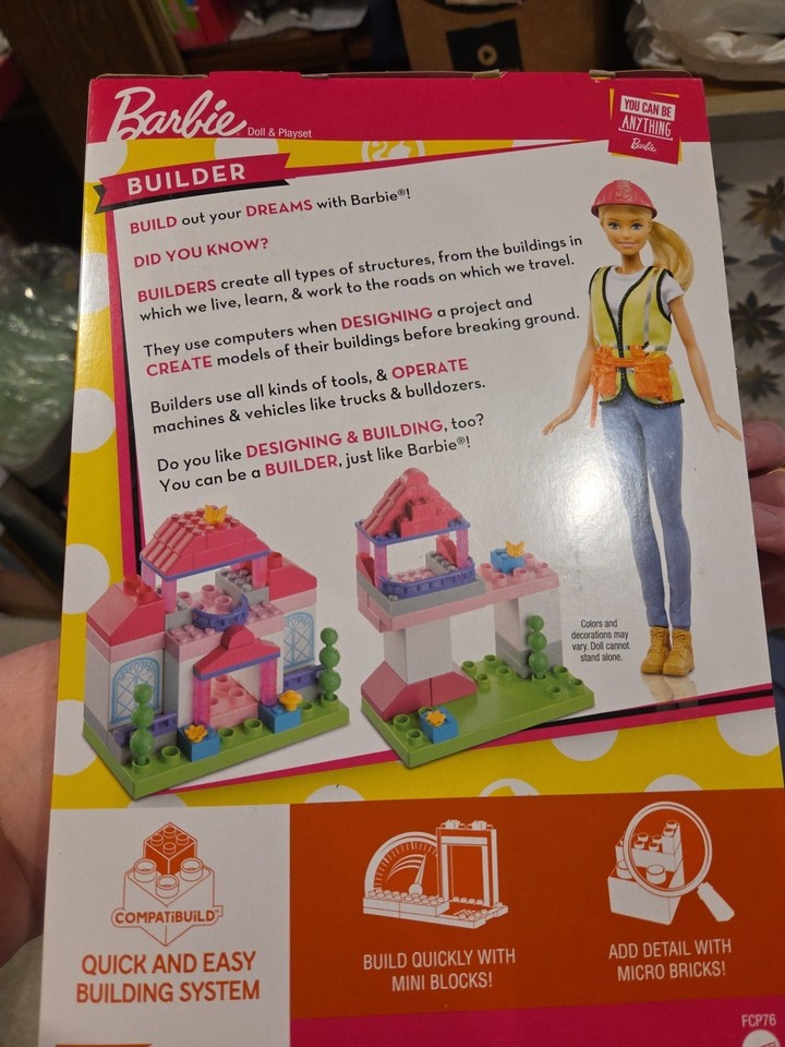 Barbie Career Doll Builder Lego Type Blocks NRFB You Can Be Anything ...