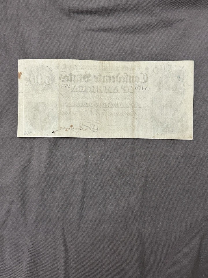 GORGEOUS 1864 Confederate $500 Dollar Note~Stonewall Jackson | eBay