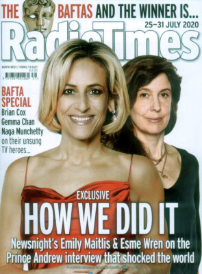 RADIO TIMES 25 JULY 2020 . EMILY MAITLIS ESME WREN FRONT COVER . BAFTA ...
