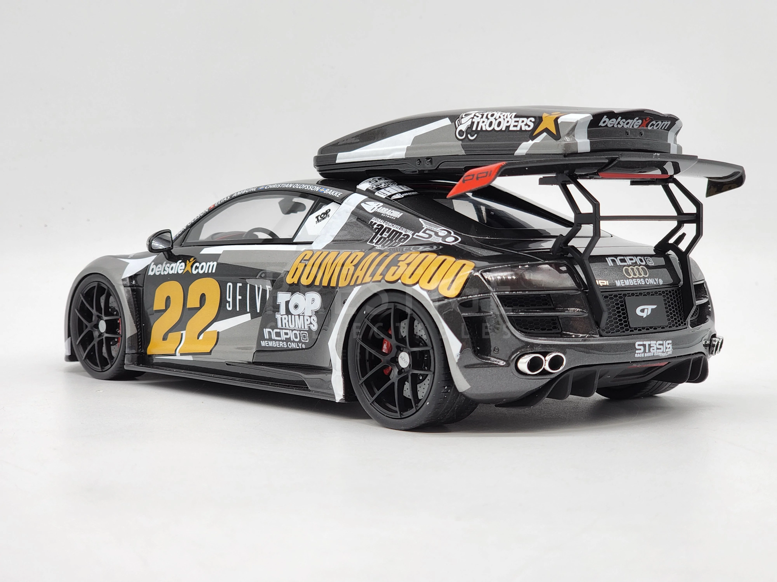 GT Spirit Audi R8 V10 FSI Jon Olsson Gumball Rally GT386 1:18 Scale ...