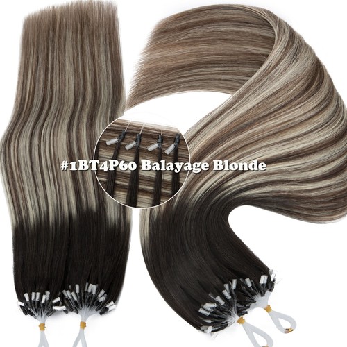 HOT Loop Micro Ring Link Hair Extensions Russian Real Human Hair Micro ...