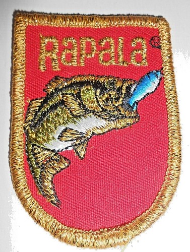 3 VINTAGE RAPALA EMBROIDERED FISHING LURE SEW ON PATCH | eBay