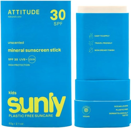 Attitude Sunly Sunscreen Stick Kids Unscented 30 SPF 60 g | eBay UK