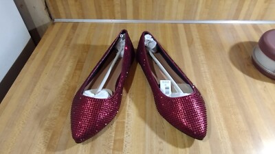 Torrid Red Glitter Pointed Toe Flats Women's Shoes,sz10(Dorthy's Red ...