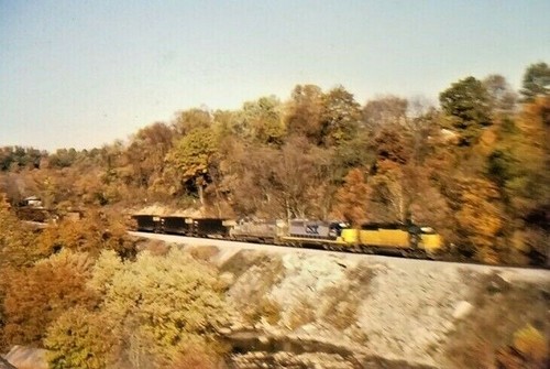 GD18 ORIGINAL TRAIN SLIDE ENGINE LNW CSX 5500 8002 2615 MATHER PA SB ...
