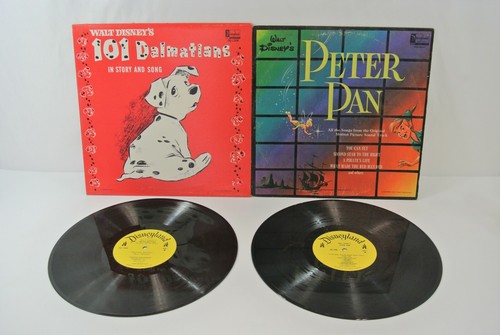 Disney's 101 Dalmatians & Peter Pan Record Lot of 2 Vinyl LP Disneyland ...