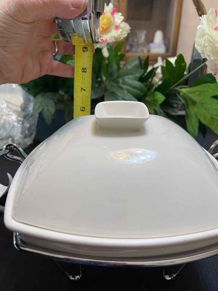 White Porcelain Buffet Server in Warmer Base | eBay