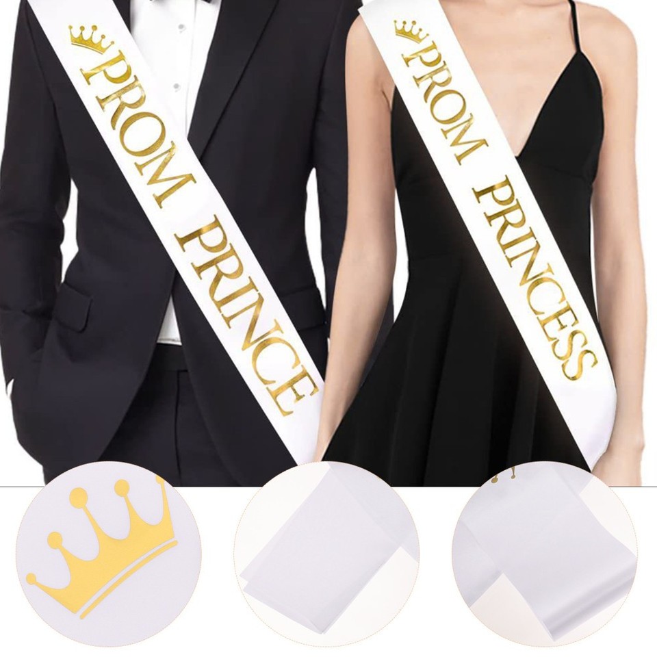 2 Pcs Prom Queen Sash Graduation Decoration Sashes Party Accessories ...