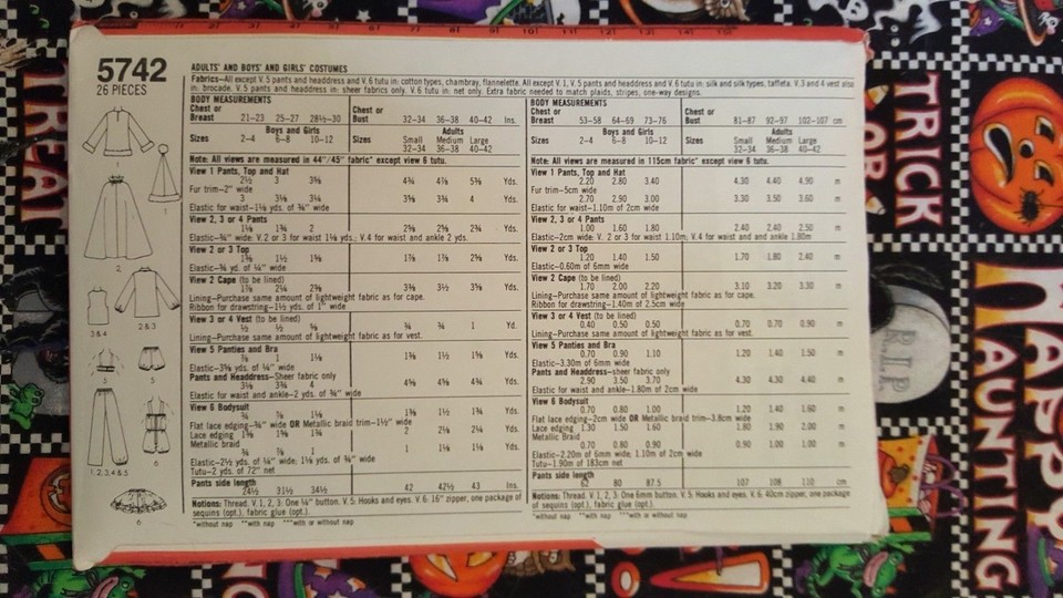 Simplicity 5742 Halloween Costume Pirate Dracula Ballerina Pattern ...