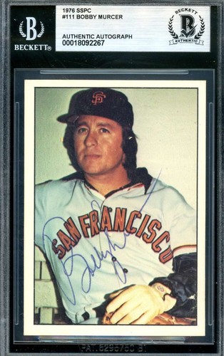 Bobby Murcer Beckett BAS Signed 1975 SSPC Autograph Giants | eBay