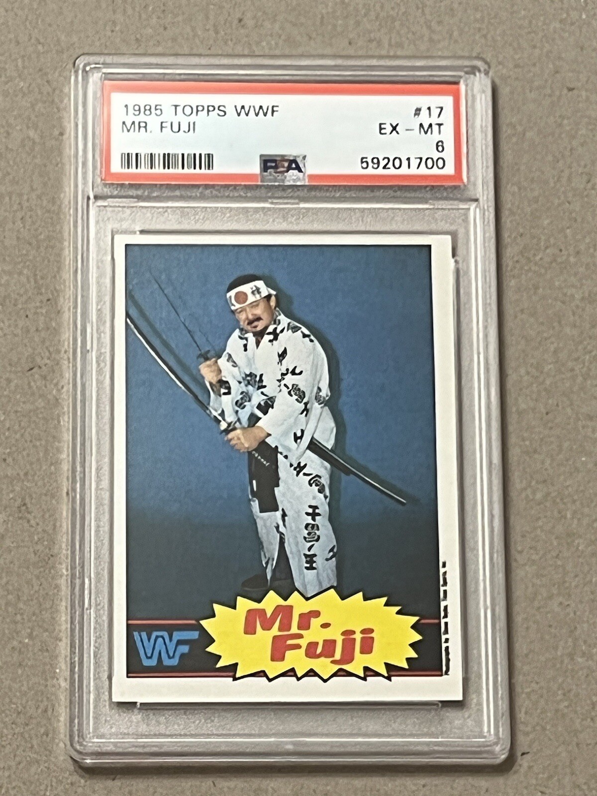1985 Topps WWF Mr. Fuji Rookie Card #6 - Lot of 2 - PSA 7 & PSA 6 | eBay