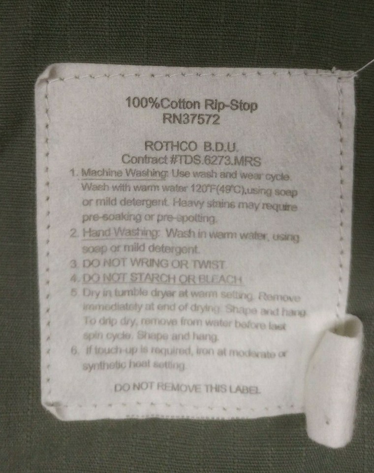 Vietnam Era Reproduction Slant Pocket BDU Shirt Medium NEW | eBay