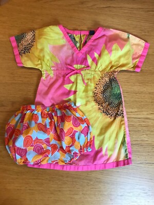 2 Piece Girls Beach Outfit: Coverup w boutique bloomers Size 3 EUC ...