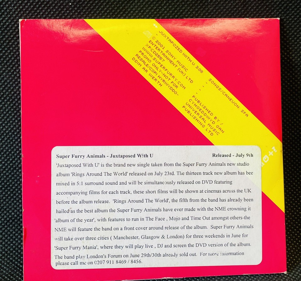 Super Furry Animals "Juxtaposed With U" EPIC Promo CD | eBay