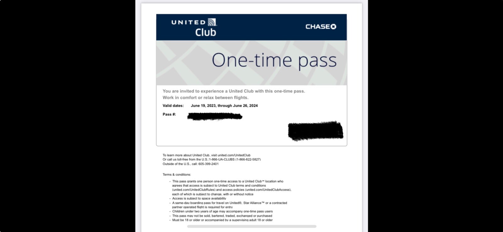 TWO (2) United Club One Time Passes EXPIRE 6/26/2024 E-DELIVERY | eBay