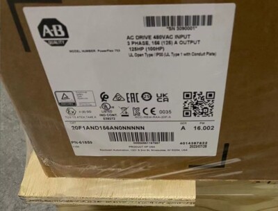 NEW Allen Bradley PowerFlex 753 VFD Drive 20F1AND156AN0NNNNN 125HP | eBay