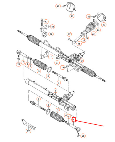 NEW AUDI R8 42 STEERING TIE ROD END 420419811A OEM | eBay