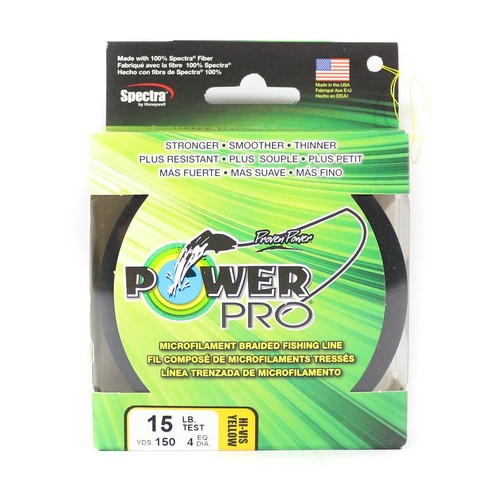 Power Pro Braided Spectra Line 15lb by 150yds Yellow (5854) | eBay