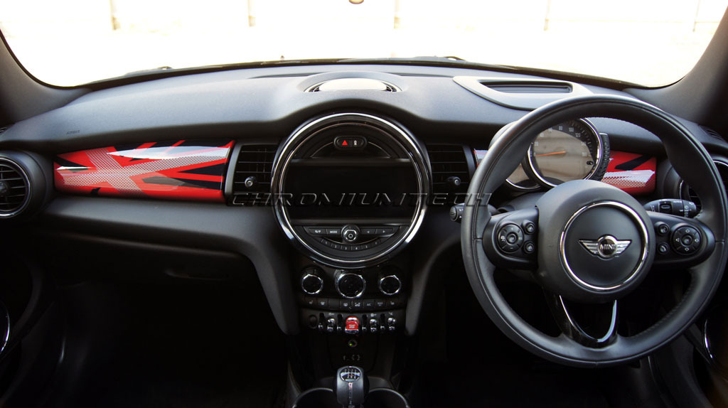 MINI Cooper/S/ONE RED Union Jack Dashboard Panel Trim Cover F55 F56 F57 ...