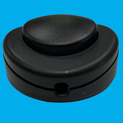 Black 2/3 Core 2A Foot Button Lamp Light Round Floor Inline On/Off ...