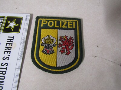 MILITARY PATCH FOREIGN HOOK AND LOOP BACK POLIZEI POLICE GERMANY UNSURE ...