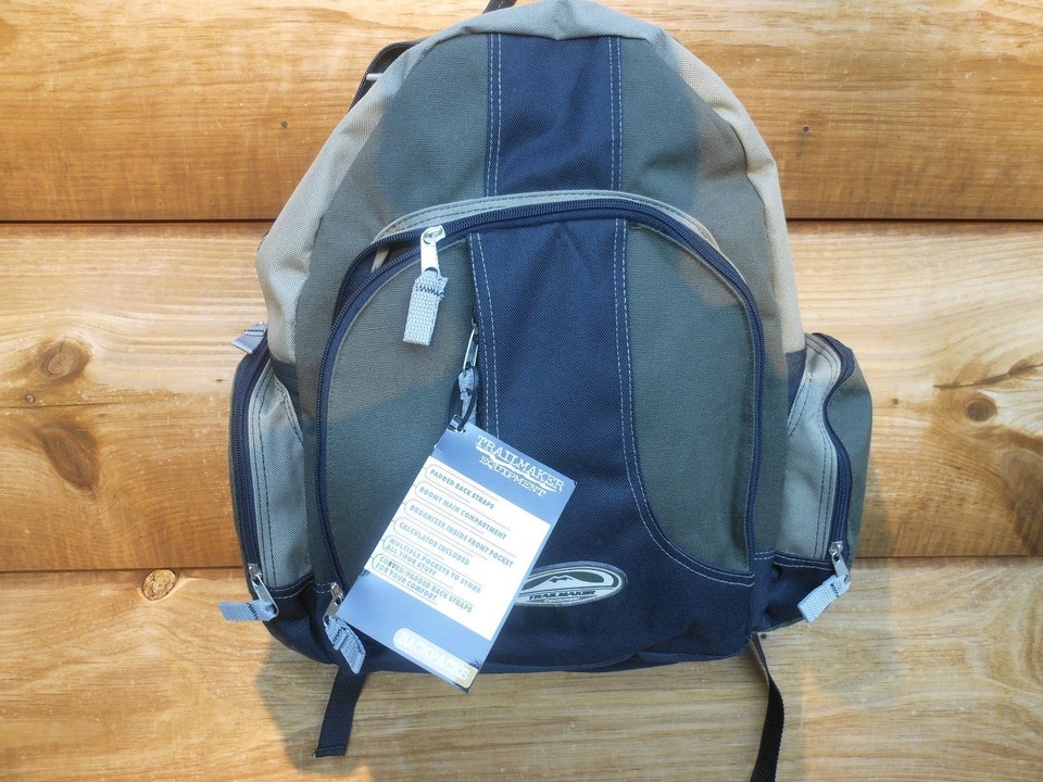 BACKPACK/BOOK BAG Durable Multi-Pockets/Compartments 17" TRAILMAKER ...