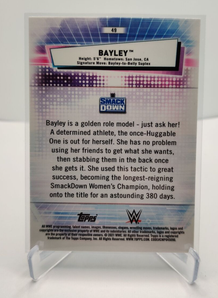 2021 Topps Chrome WWE #49 Bayley wrestling card | eBay