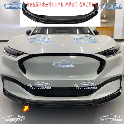 For Ford Mustang Mach-E 2021-2024 Glossy Black Front Bumper Spoiler Lip ...