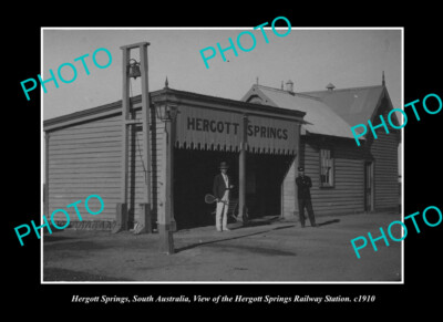 OLD LARGE HISTORIC PHOTO HERGOTT SPRINGS SOUTH AUSTRALIA RAILWAY ...
