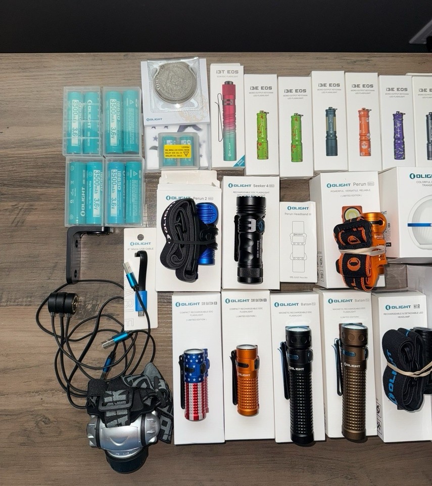 Olight Flashlight And accessories, HUGE Bundle/Lot! New/sealed & Used Lights | eBay