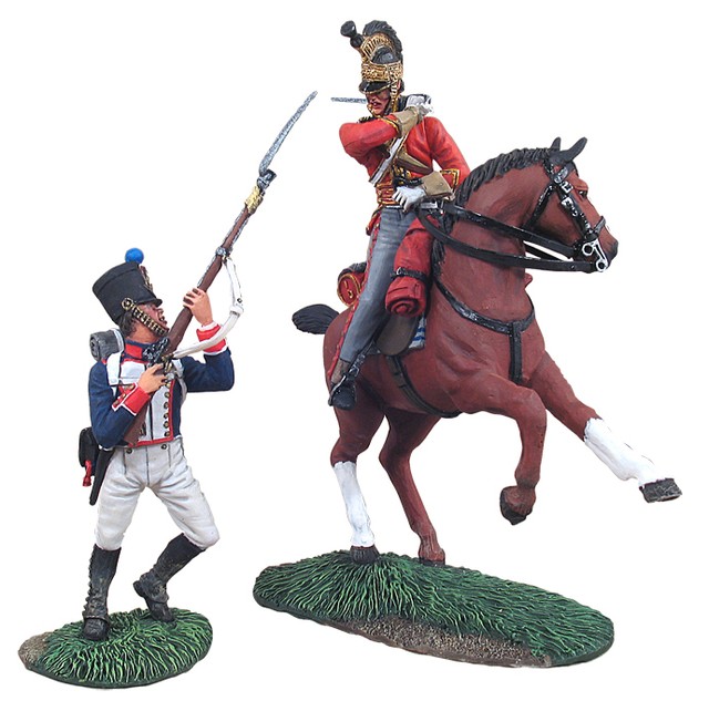 Britains Waterloo British 1st Royal Dragoon Captain & French 105th Set ...
