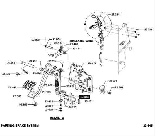 CLARK Forklift Emergency/Parking Brake Switch #2815301 Key 22.853 TMX ...