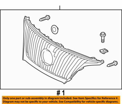 53101-48271 Toyota Grille, radiator 5310148271, New Genuine OEM Part | eBay