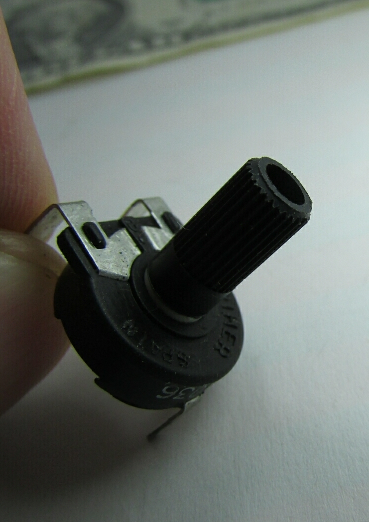 10 Piher 1K Potentiometers 3/4 Turn Black Finger Knob PCB Solder Mount ...