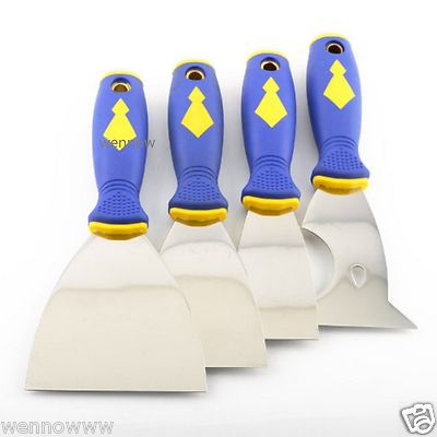 4pc Stainless Steel Putty Blades Set With 6 in1 Blades for putty caulk ...