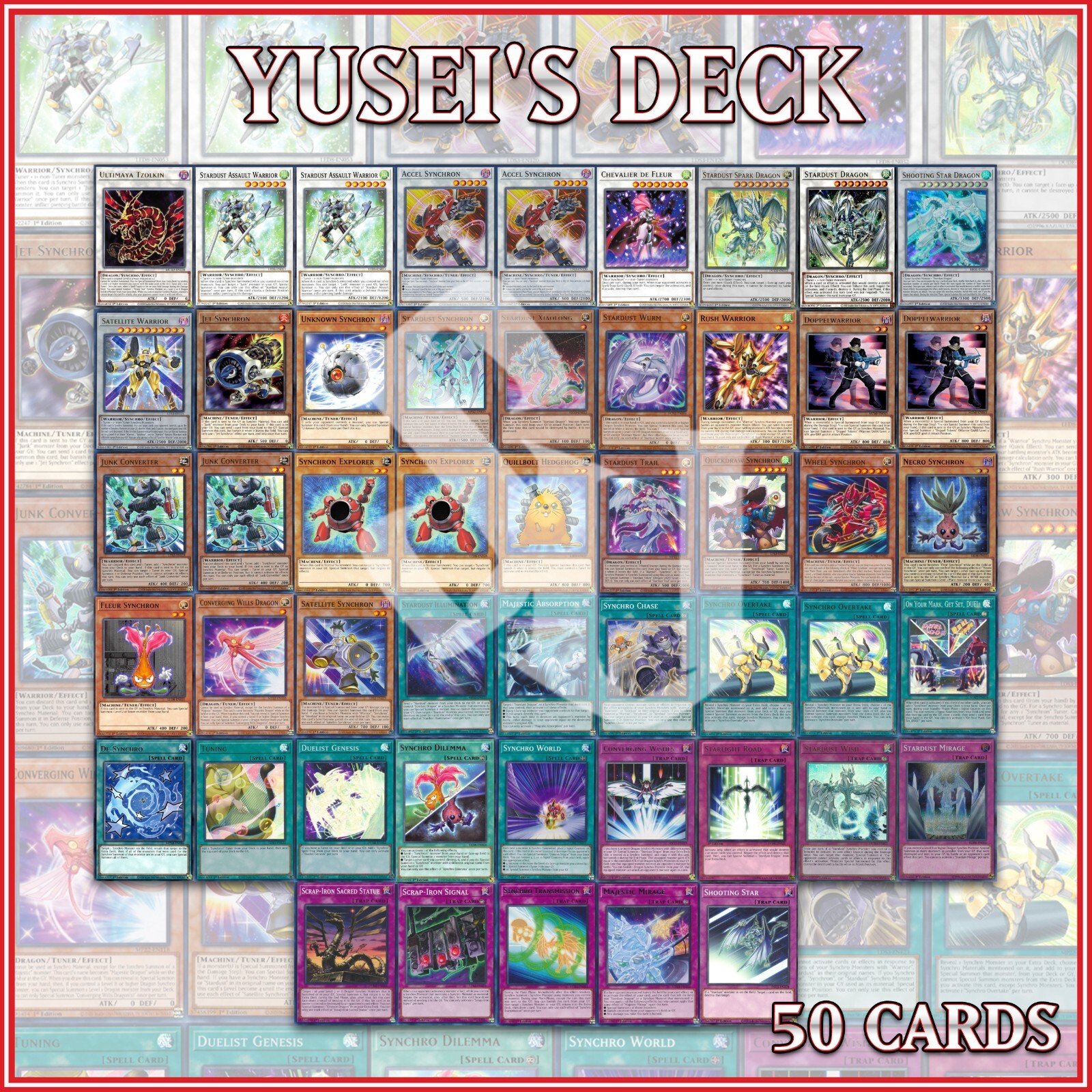 YUSEI'S STARDUST DECK 50 | Junk Converter Synchron Shooting Star Dragon ...
