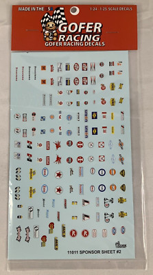 GOFER RACING DECALS sponsor sheet #2 1:24 1:25 CAR MODEL ACCESSORY ...