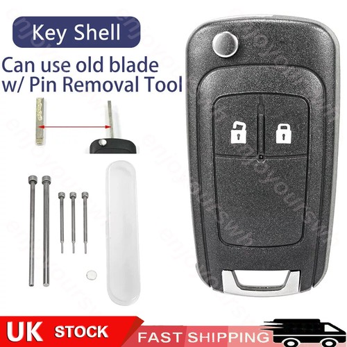 Replacement Car Flip Key Fob Case Shell for Vauxhall Opel Mokka Meriva ...
