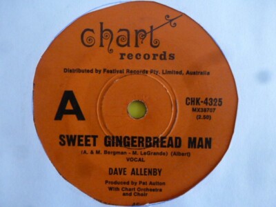 *DAVE ALLENBY "Sweet gingerbread man/Who wrote that song" 7" 45 Vinyl ...
