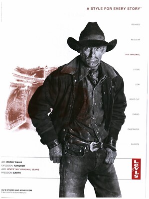 2005 PRINT AD - LEVI'S 501 ORIGINAL JEANS AD - RANCHER RUGGED COWBOY ...