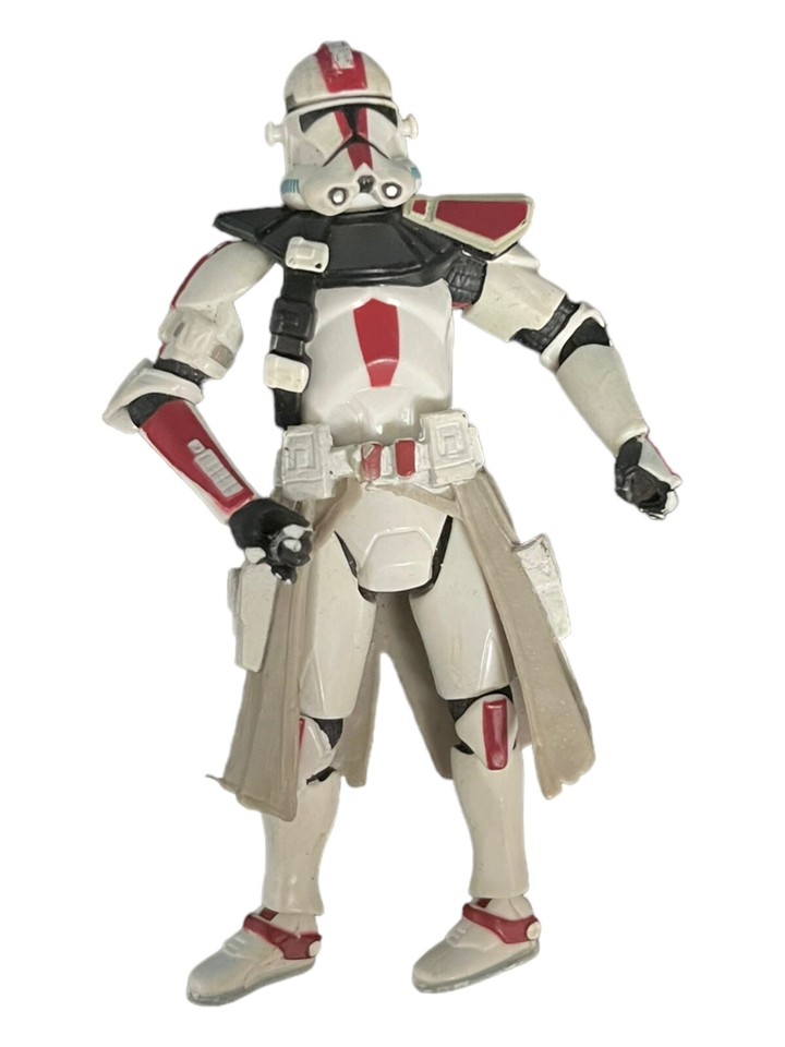 Star Wars Red Clone Commander Arc Trooper 2004 Revenge of The Sith 3.75 ...