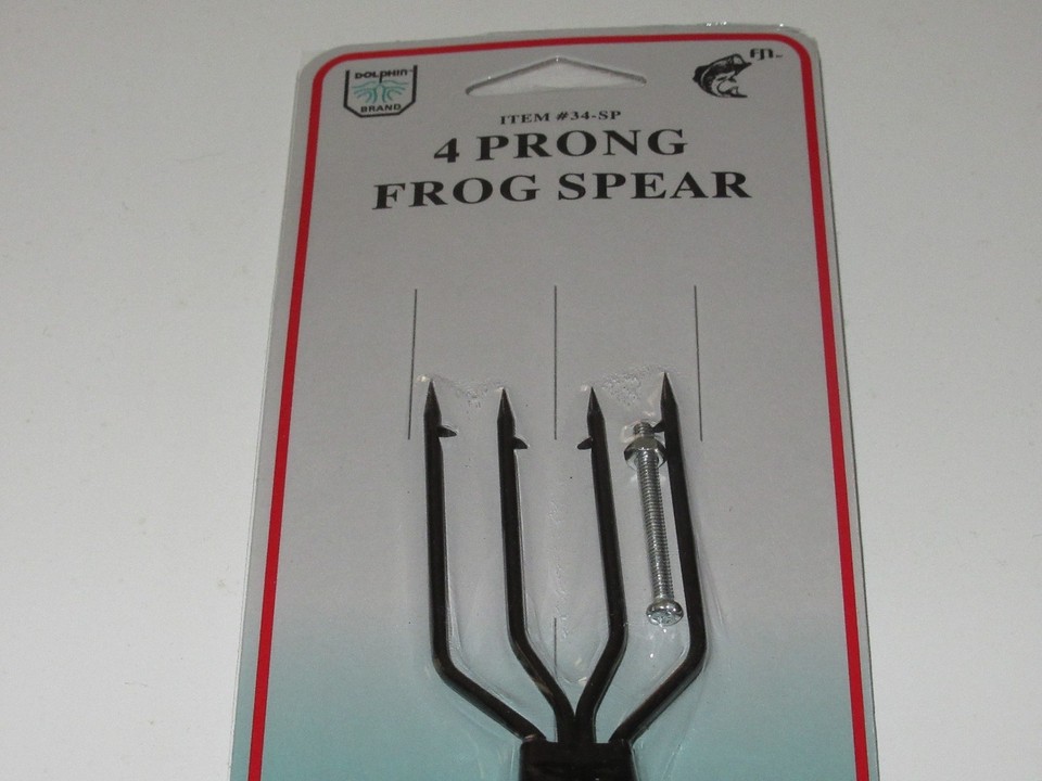 12 FROG GIG FISH SPEAR 4 PRONG TINE HIGH QUALITY DOLPHIN BRAND GIGS ...