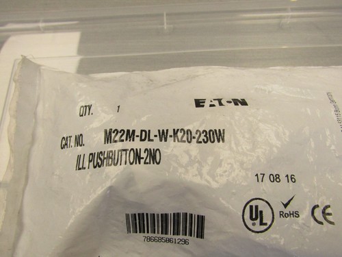 Eaton M22M-DL-W-K20/230W Illuminated Pushbutton 2NO | eBay