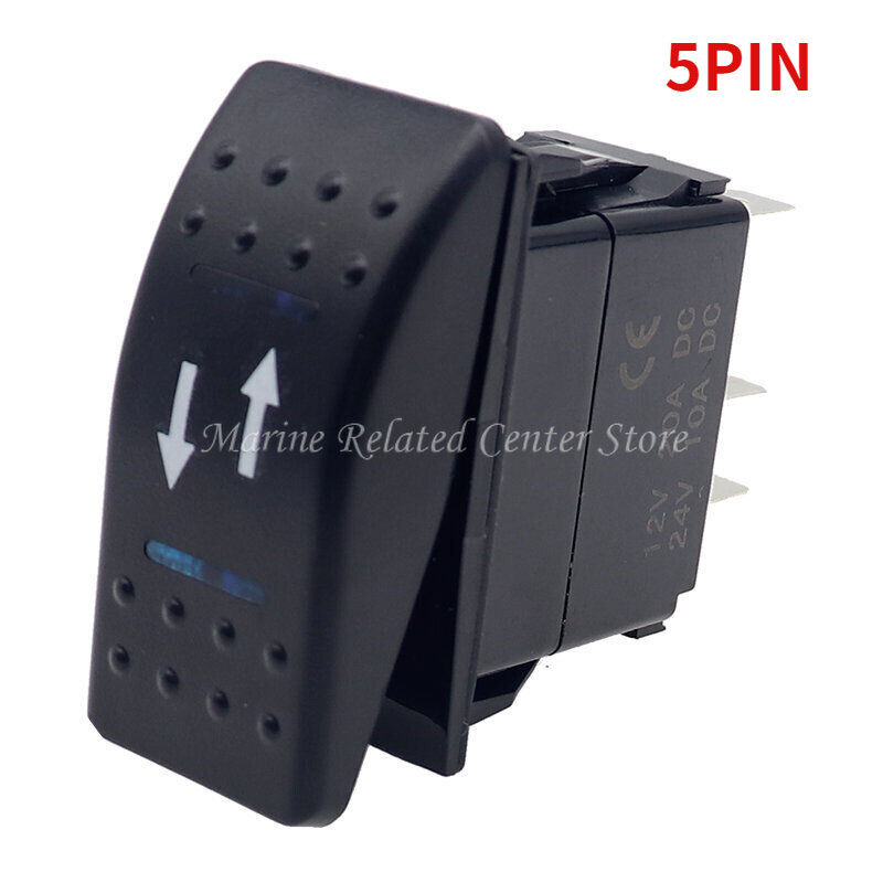 LED Light Rocker Toggle Switch On Off 12V Boat Car Blue Red for Carling ...